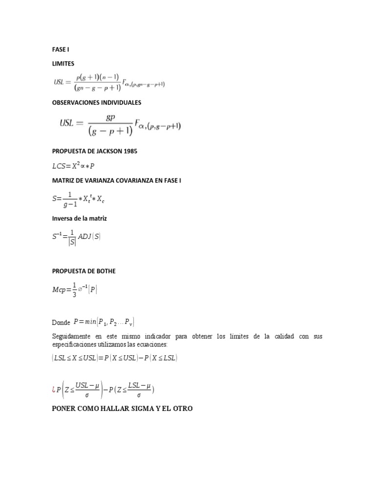 Parcial Formulas Control de Calidad | PDF | Métodos y materiales de ...