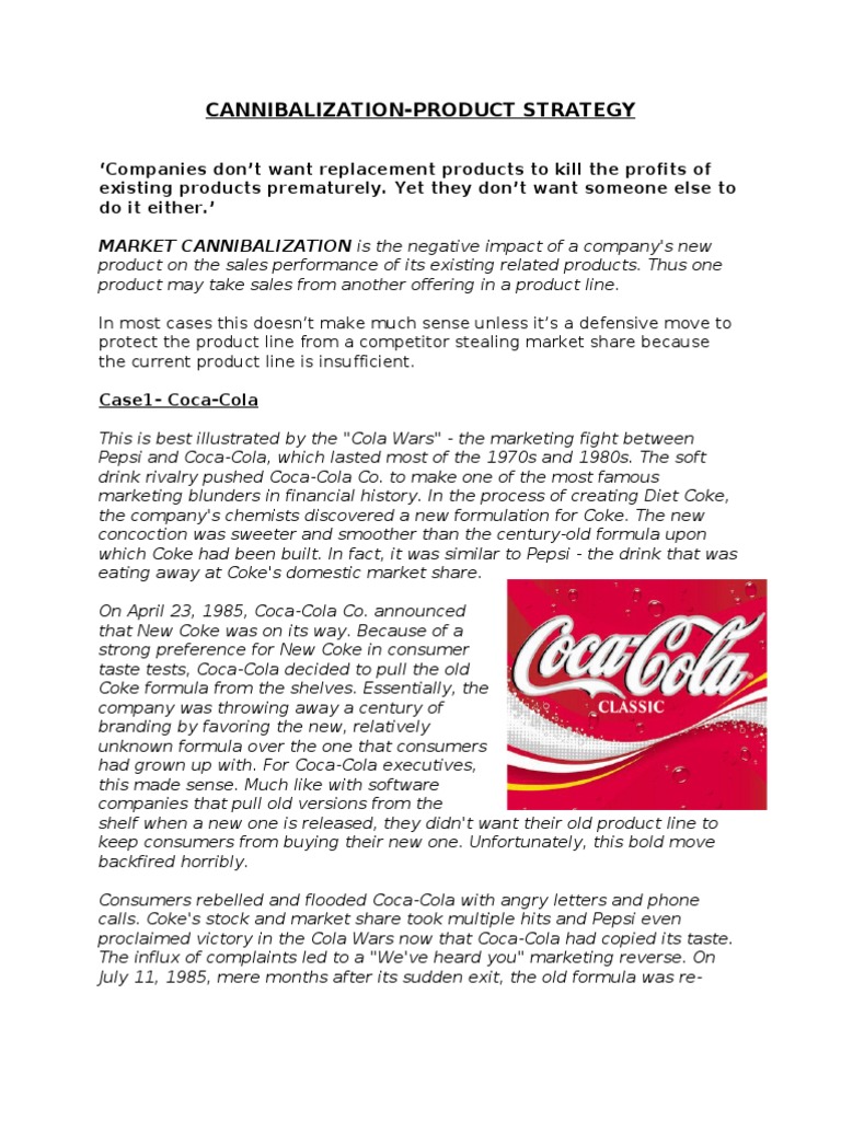 Understanding Market Cannibalization Strategies | PDF | Coca Cola | Sales