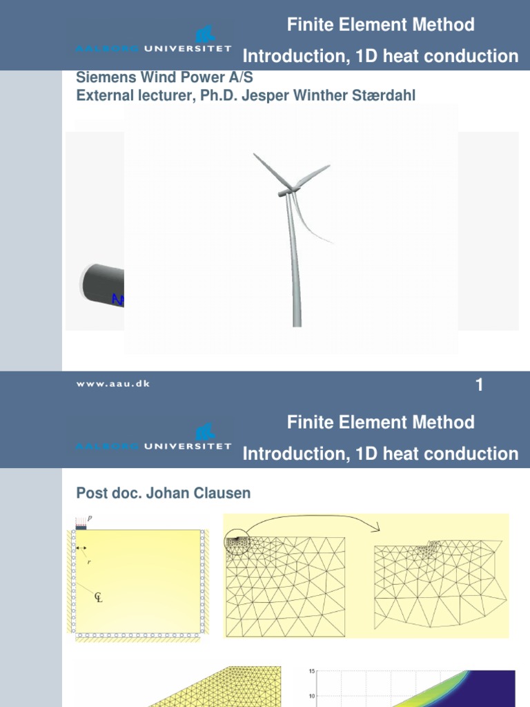 Finite Element Method Introduction, 1D Heat Conduction | PDF | Finite ...