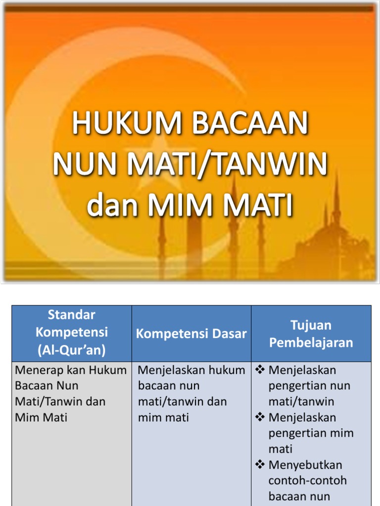 Hukum Bacaan Mim Mati PDF | PDF