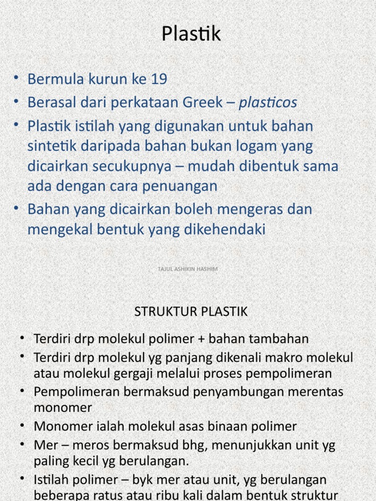 nOTA pLASTIK sINTETIK | PDF