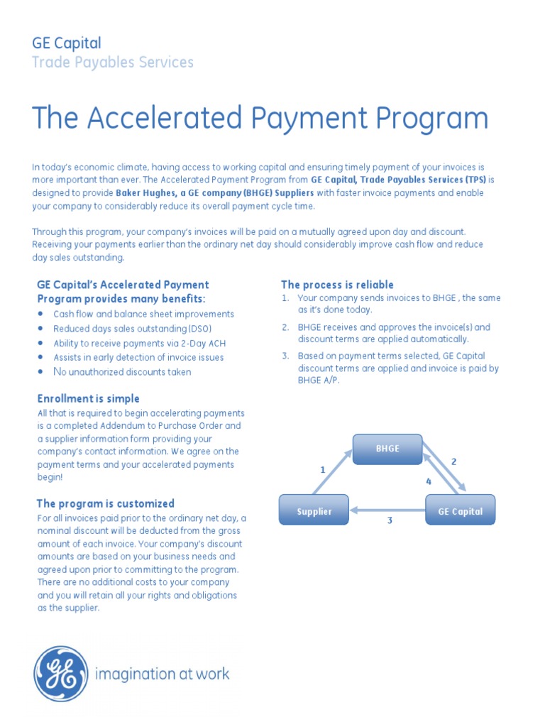 GE Trade Payables Service (TPS) Information | PDF | Accounts Payable ...