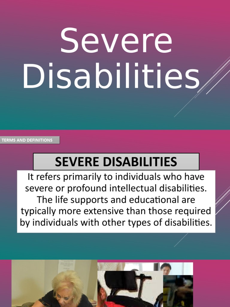 Severe Disabilities | PDF | Intellectual Disability | Disability