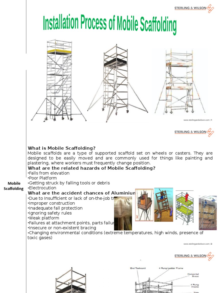 Mobile Scaffolding Installation Guide | PDF | Scaffolding | Nature