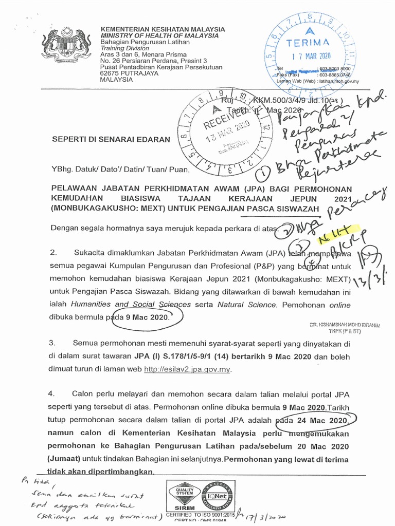 Surat Pelawaan Jpa | PDF