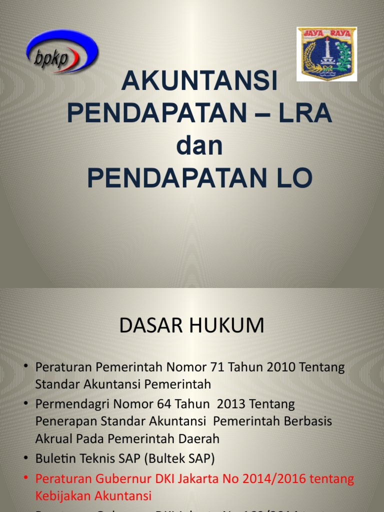 Akuntansi Pendapatan-LRA Dan LO-edit 1 | PDF | Bisnis | Hukum
