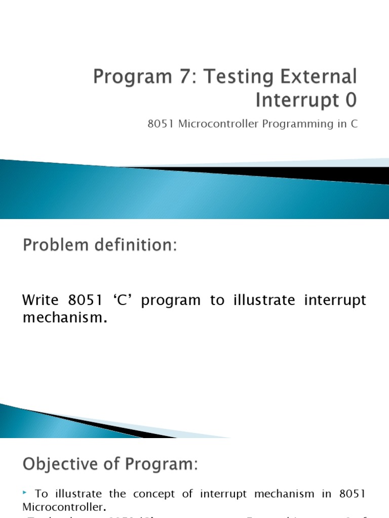 LED Toggle Using External Interrupt 0 on the 8051 Microcontroller: An Example Program | PDF ...