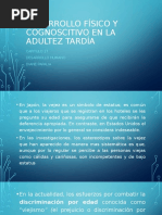 Desarrollo Cognoscitivo en La Adultez Tardía | PDF | Vejez | Adultos