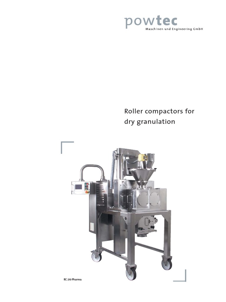 Roller compactors for dry granulation | PDF | Materials | Chemistry