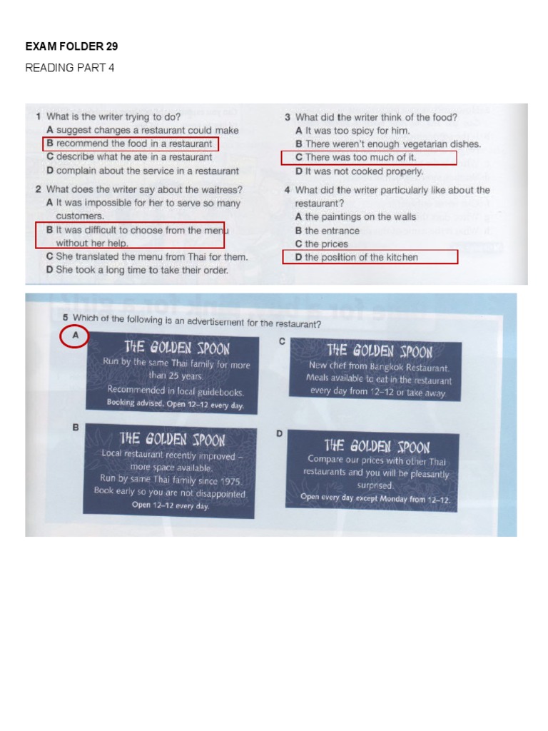 Exam Folder 29 | PDF