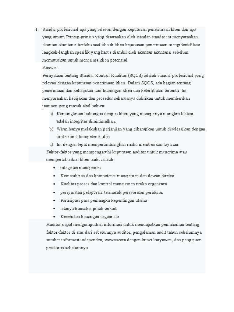 Jawaban Kasus Thomas Forehand | PDF