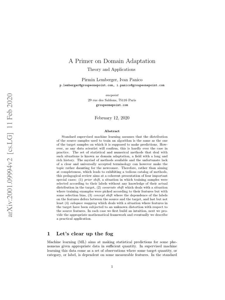 Understanding Domain Adaptation Methods | PDF | Machine Learning ...