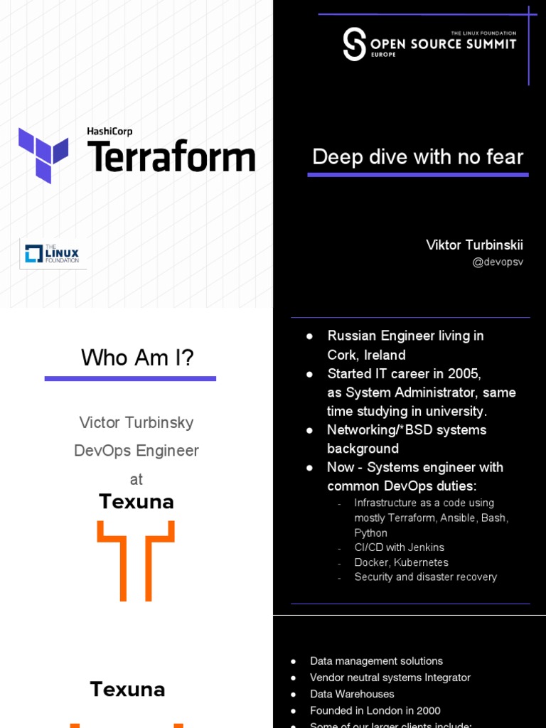 Hashicorp Terraform Deep Dive With No Fear Victor Turbinsky Texuna PDF | PDF | Open Stack ...