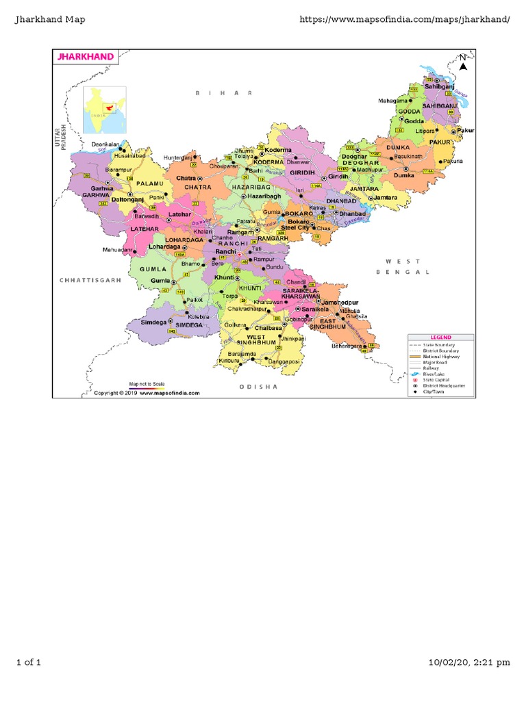 Jharkhand Map PDF | PDF