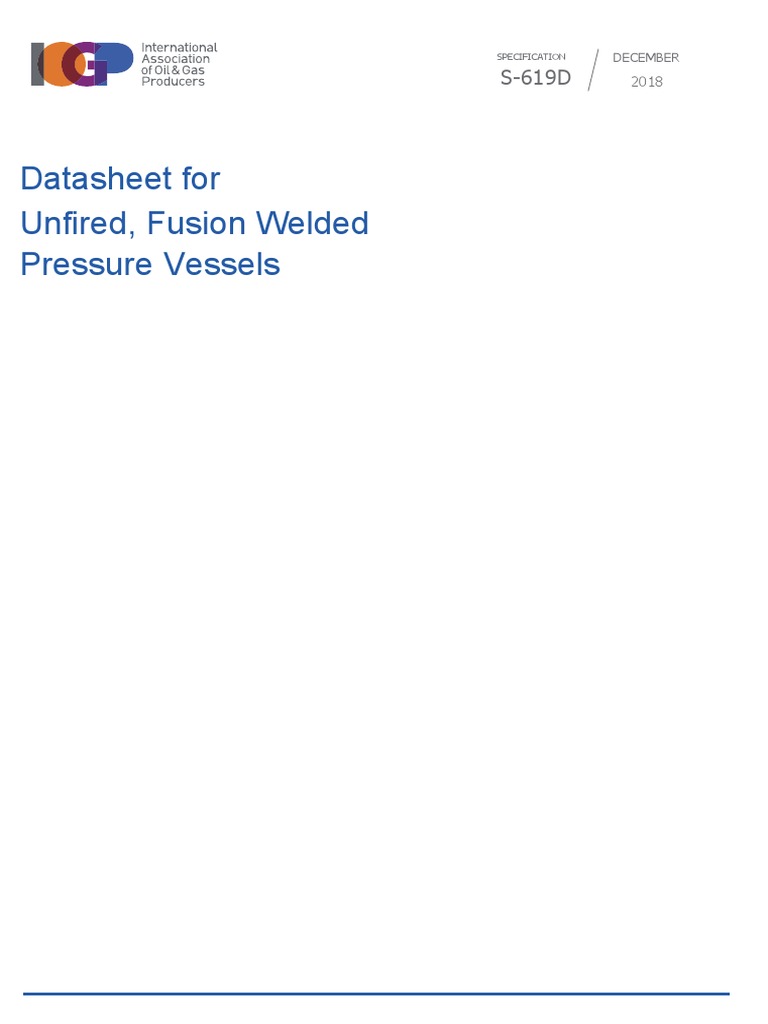 IOGP S-619D Pressure Vessel Datasheet (Ver 1.0) | PDF | Specification ...