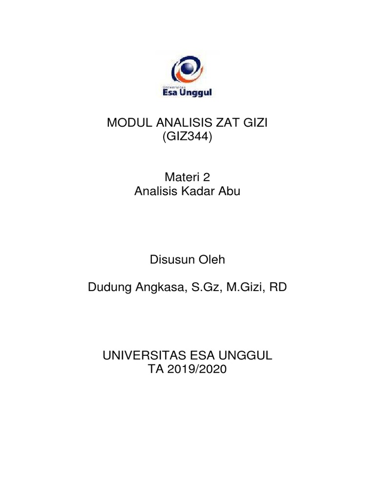 Modul - AZG - GIZ344 - Temu 4 - Kadar Abu - Dudung Angkasa PDF | PDF