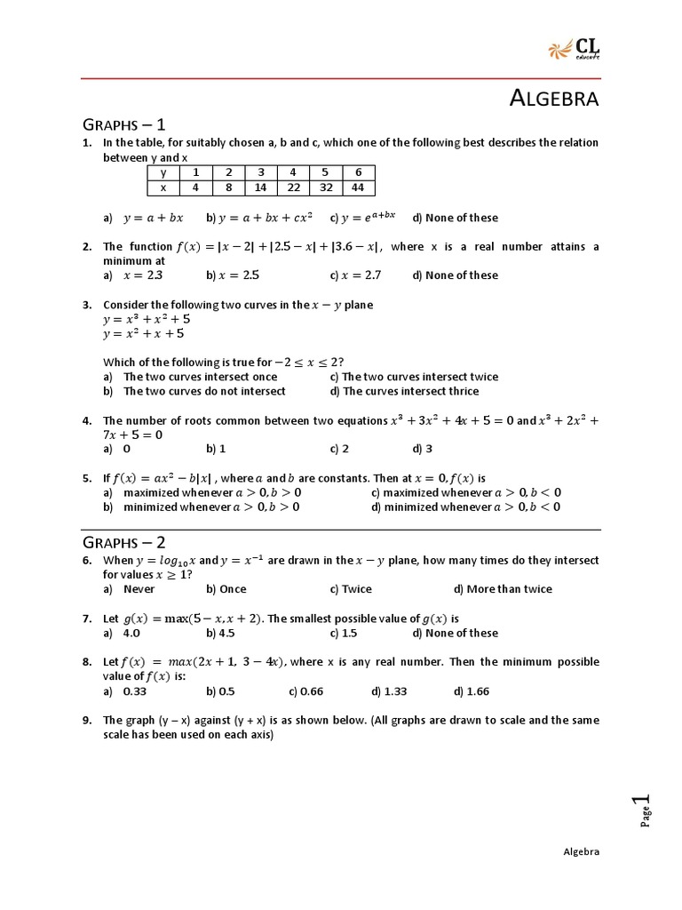 Algebra PDF | PDF | Square Root | Summation