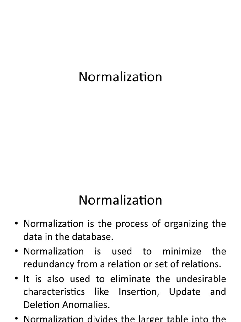 Normalization | PDF | Databases | Data Management Normalization | PDF | Databases | Data Management