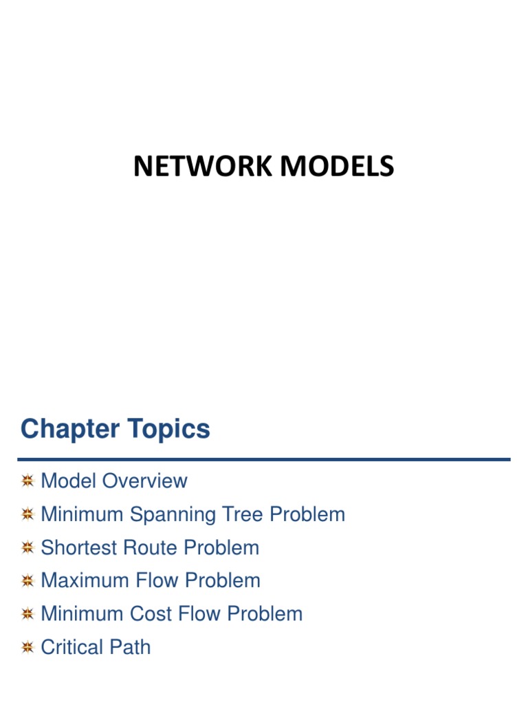 1 - Intro NETWORK FLOW MODELS - MST PDF | PDF | Discrete Mathematics ...