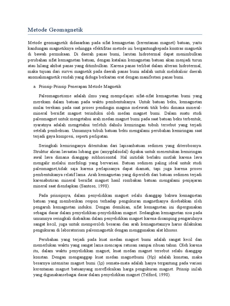 Metode Geomagnetik | PDF