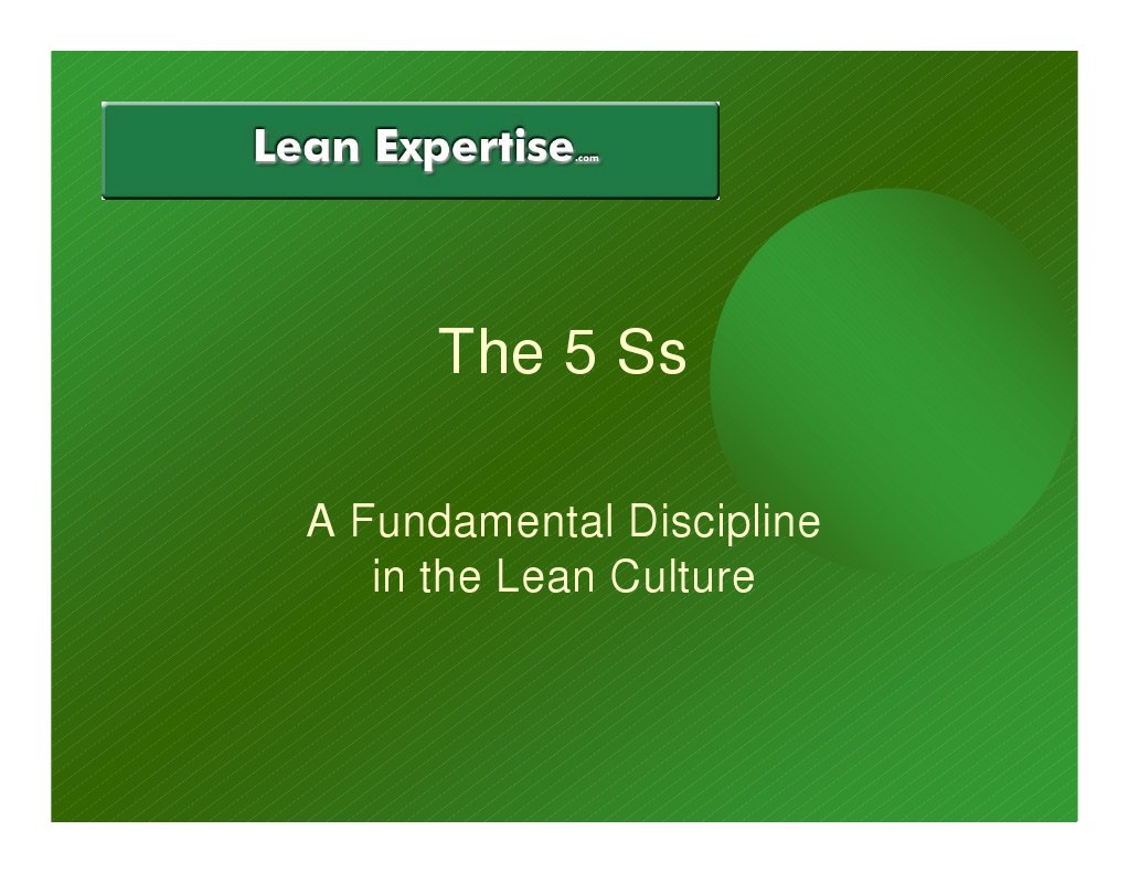Mastering the 5S Lean Methodology | PDF | Business