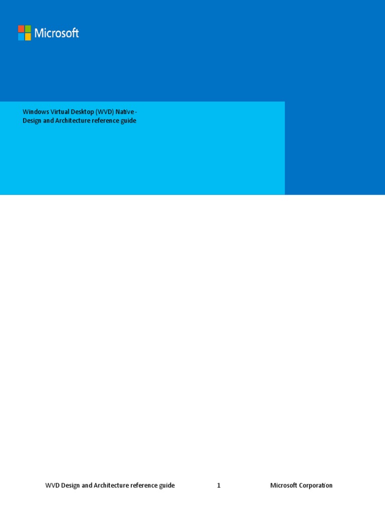 WVD Design and Architecture Reference (WHAT) Guide-V1.3 | PDF | Desktop ...