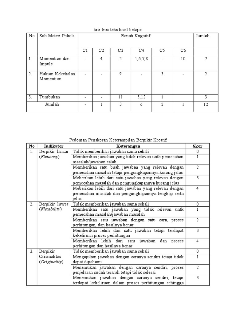Instrumen Assessment | PDF