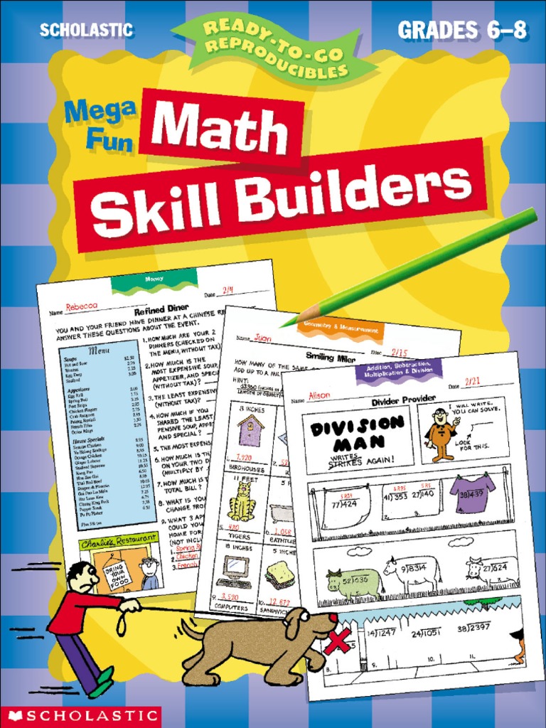 MegaFun Math Skill Builders GR 6 To 8 PDF | PDF | Fraction (Mathematics ...