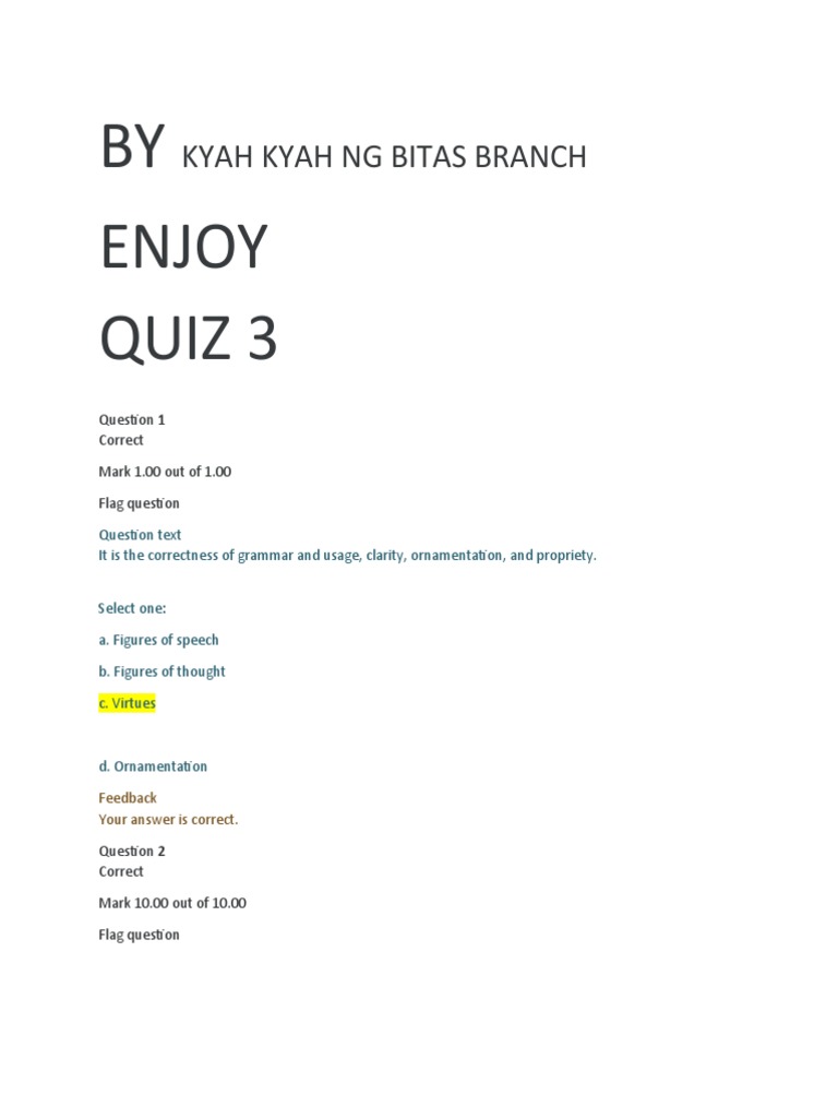 Rhetoric Styles and Their Meanings Quiz | PDF | Rhetoric | Narration