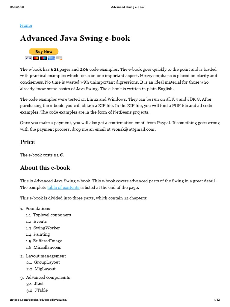 Swing Pdf Page Layout E Books