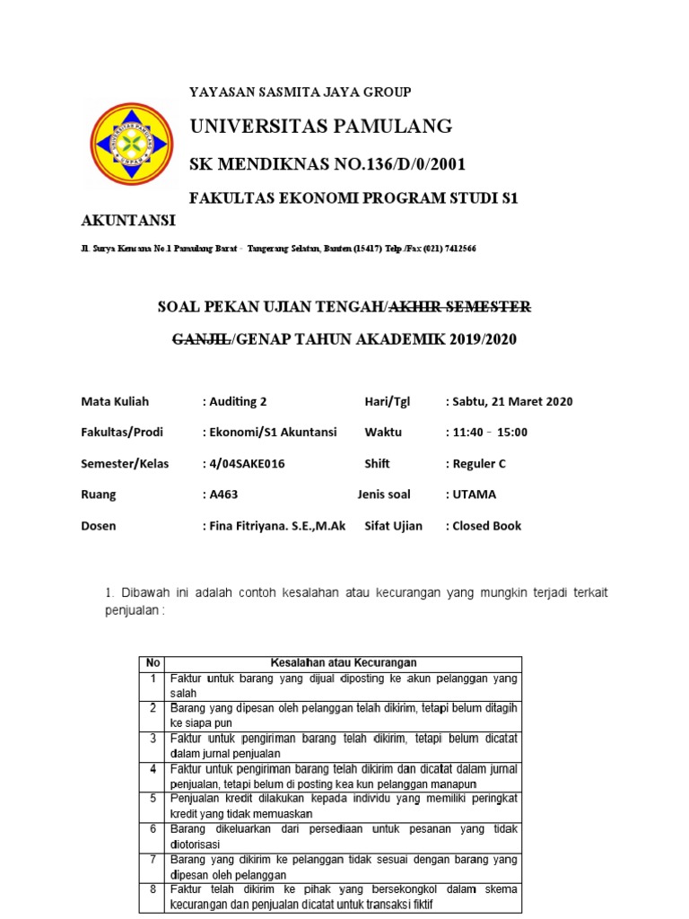 Uts Auditing 2 A463 | PDF