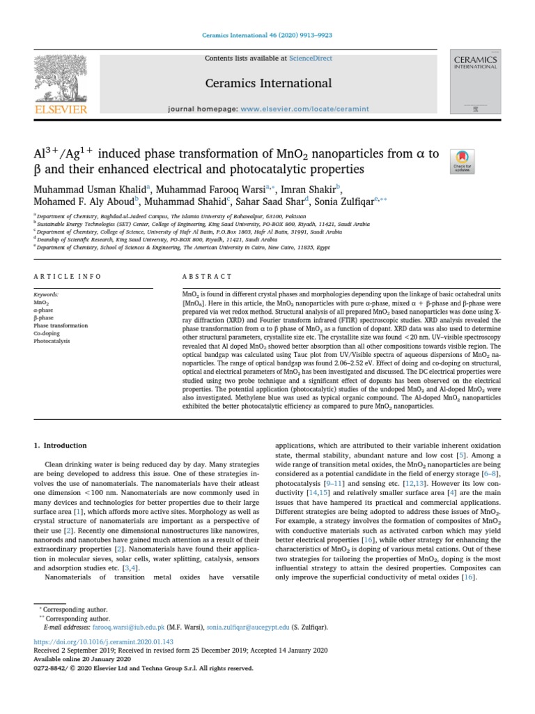 MnO2 Nanoparticles | PDF | Band Gap | Nanomaterials