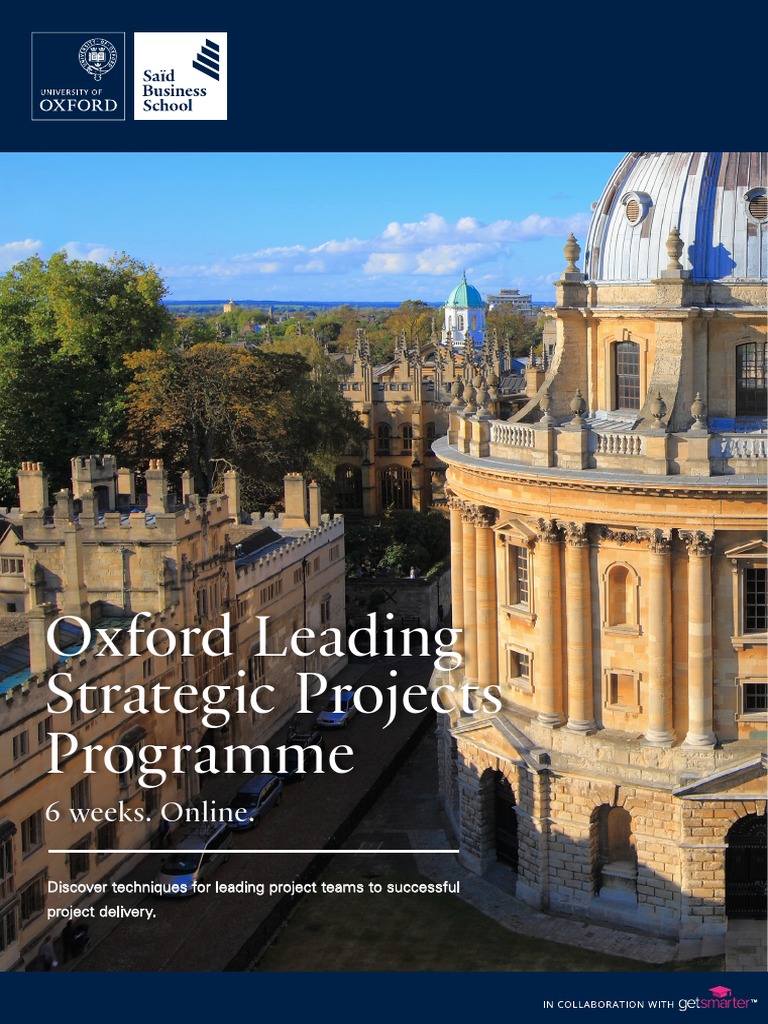 Oxford Leading Strategic Projects Programme Prospectus | PDF ...