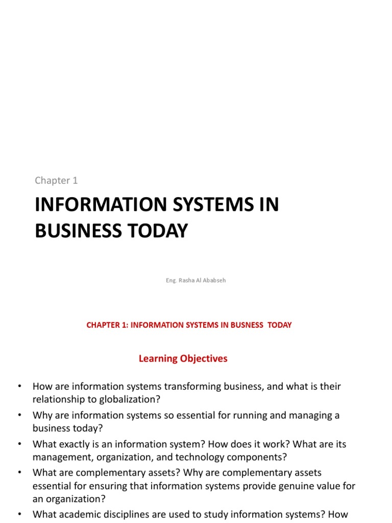 Chapter 1 - ISM | PDF | Information System | System