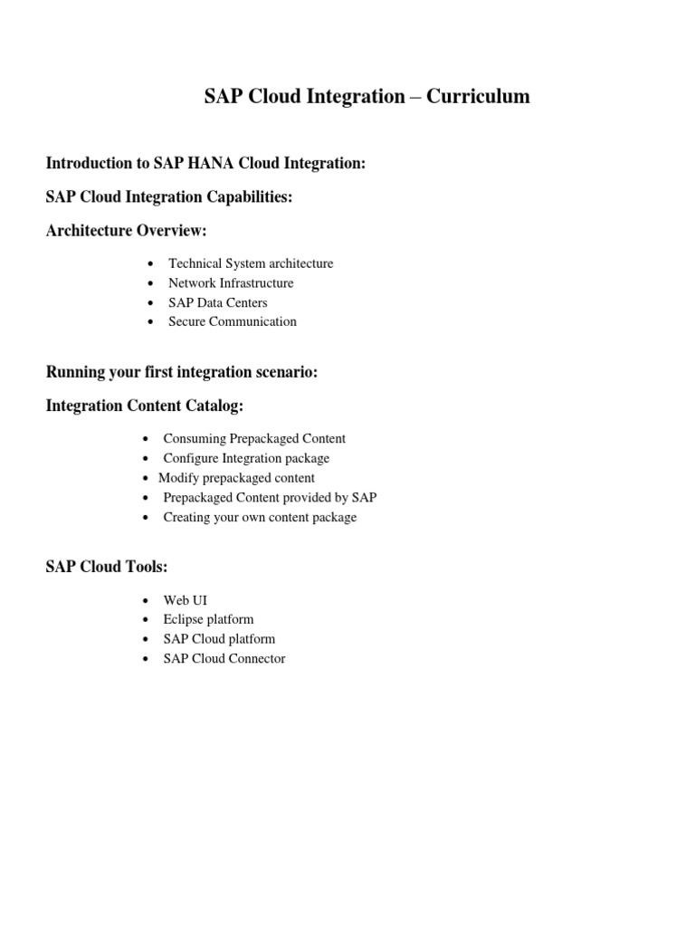 SAP Cloud Integration Content | PDF | Cloud Computing | Sap Se