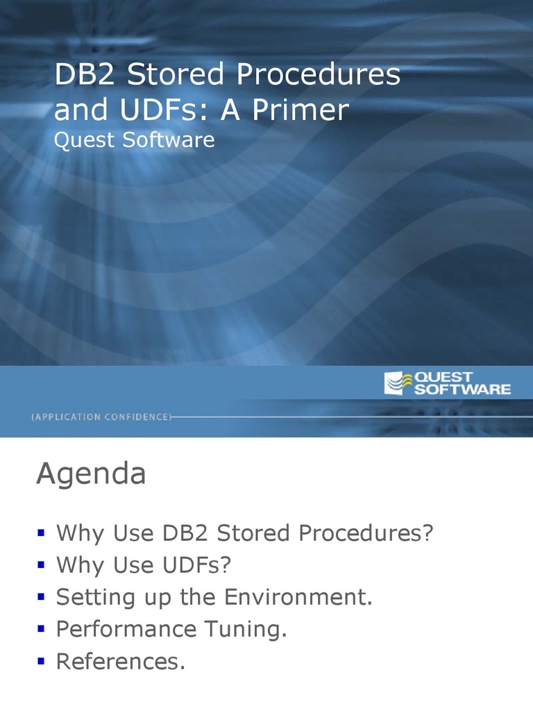 Db2 Stored Procedures and Udfs: A Primer: Quest Software | PDF | Ibm Db2 | Subroutine