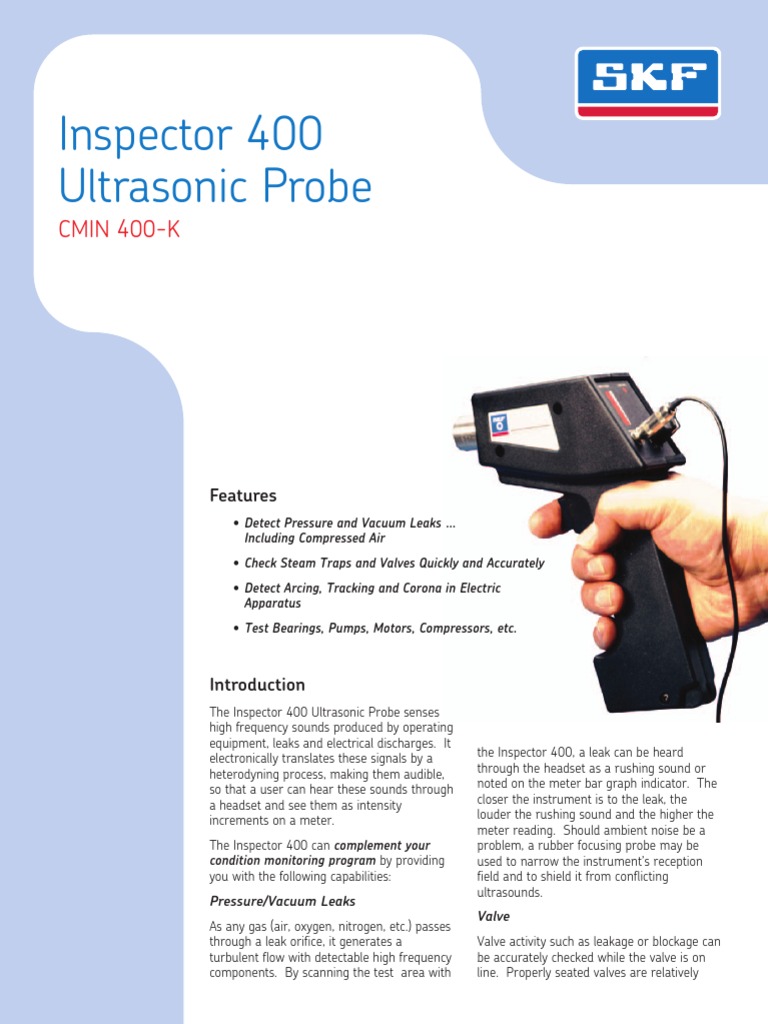 SKF 400 Probe | PDF | Ultrasound | Headphones