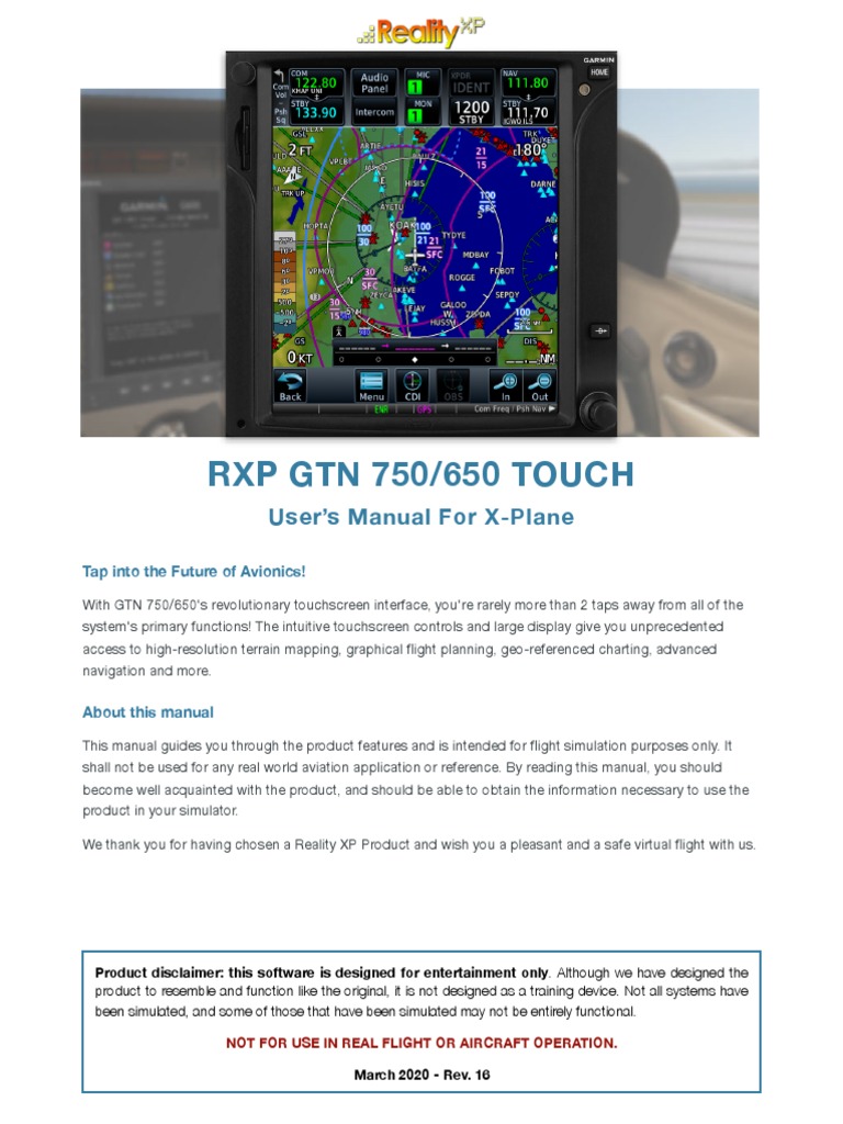 Reality XP GTN User's Manual (XPlane) | PDF | Computer File | Windows Xp
