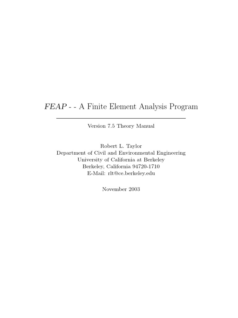 Method of Finite Elements | PDF | Linear Elasticity | Calculus Of ...