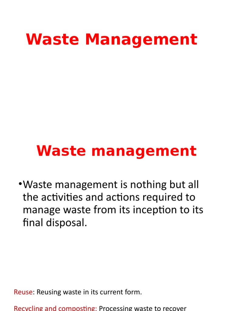 Waste Management | PDF | Waste Management | Waste