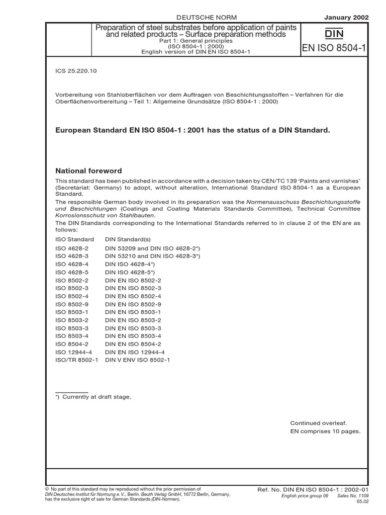 ISO 8504-1-02 (Metodos de Preparacion de Superficie) PDF | PDF ...