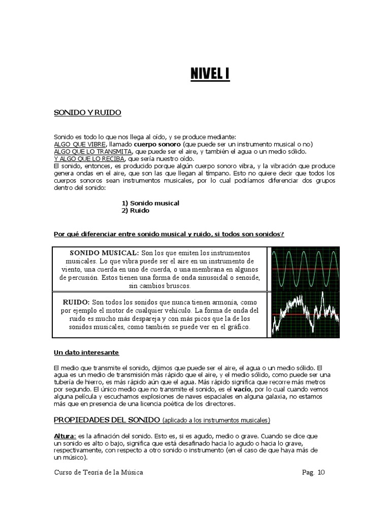 Curso Completo de Teoria de La Musica. | PDF | Sonido | Clave