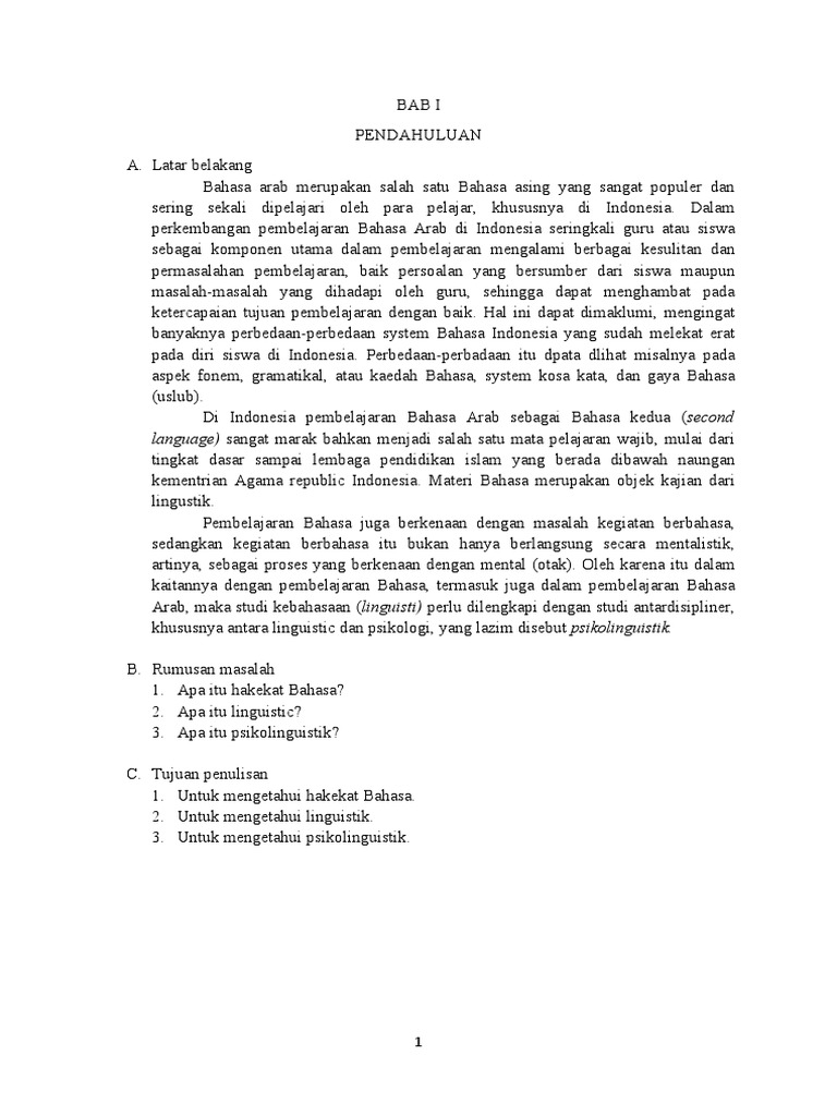 Psikolinguistik | PDF | Seni & Disiplin Bahasa