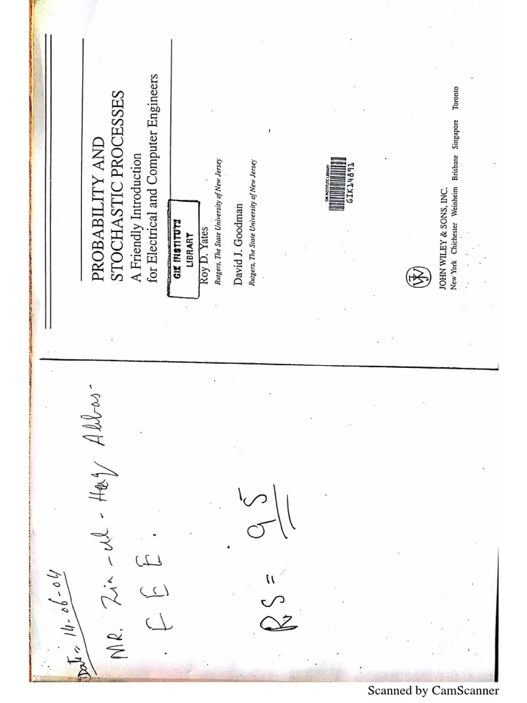 Probability and Stochastic Processes PDF | PDF | Probability Theory ...