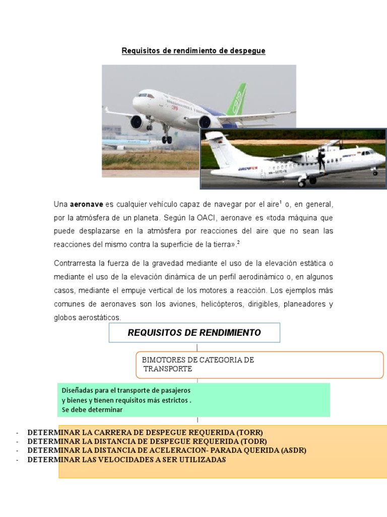 Requisitos de Rendimiento de Despegue | PDF