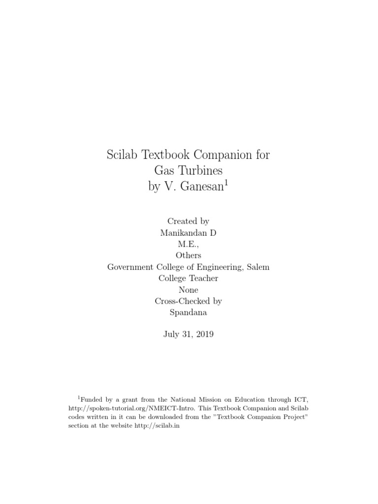 Gas Tur - V. Ganesan PDF | PDF | Thrust | Turbine