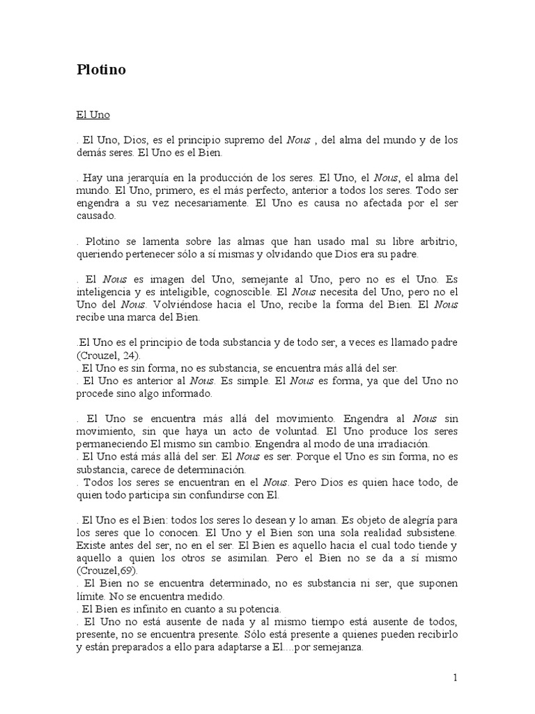 Plotino | PDF | Arquetipo | Alma