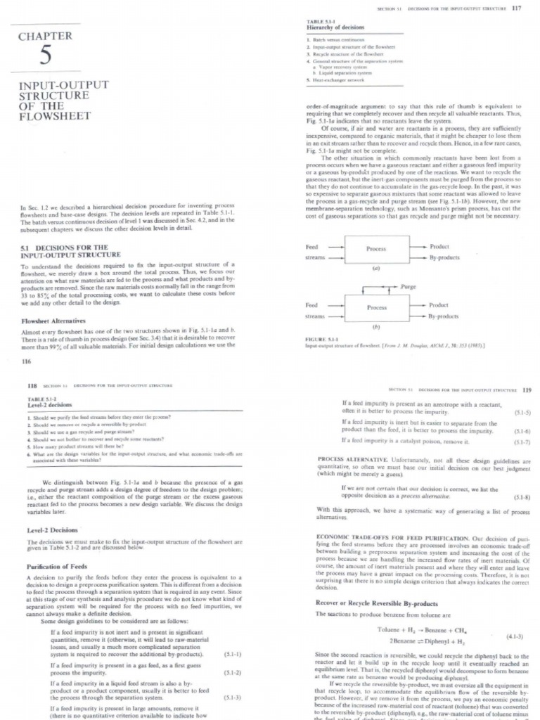 Douglas On Input-Output Structure | PDF | Chemical Reactor | Stoichiometry