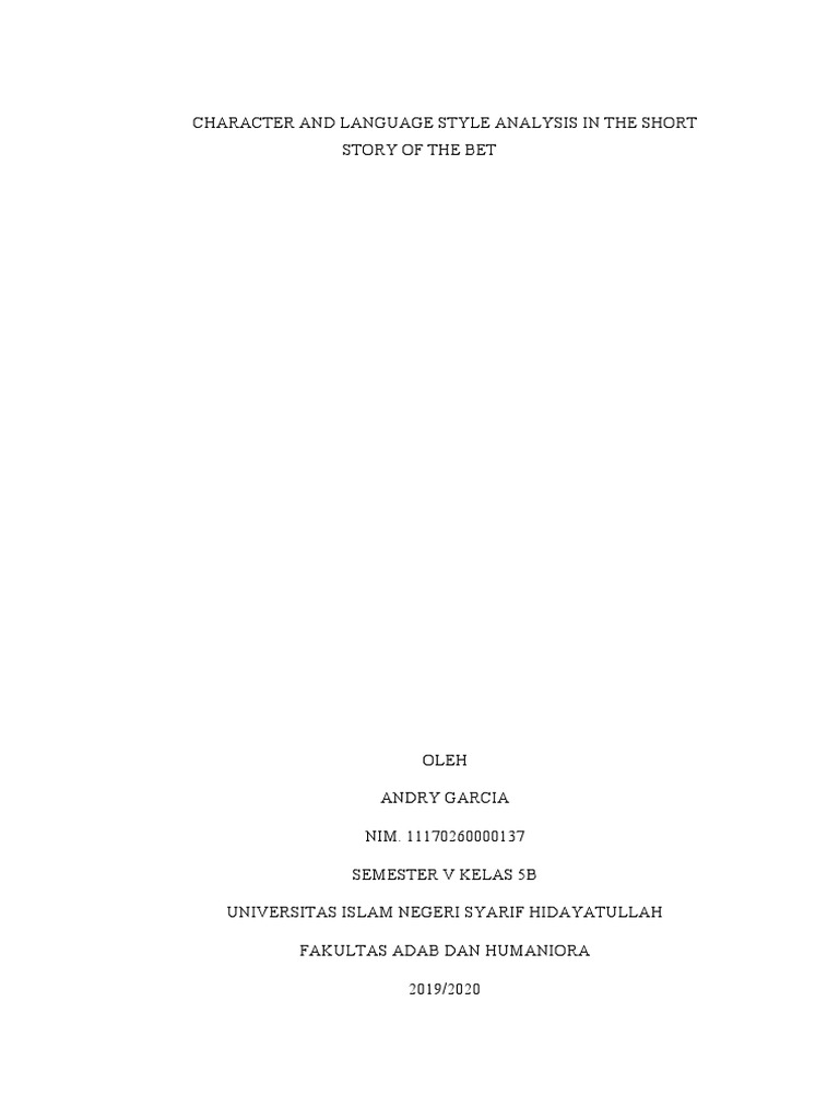 Character Analysis in Chekhov's "The Bet" | PDF | Plot (Narrative)