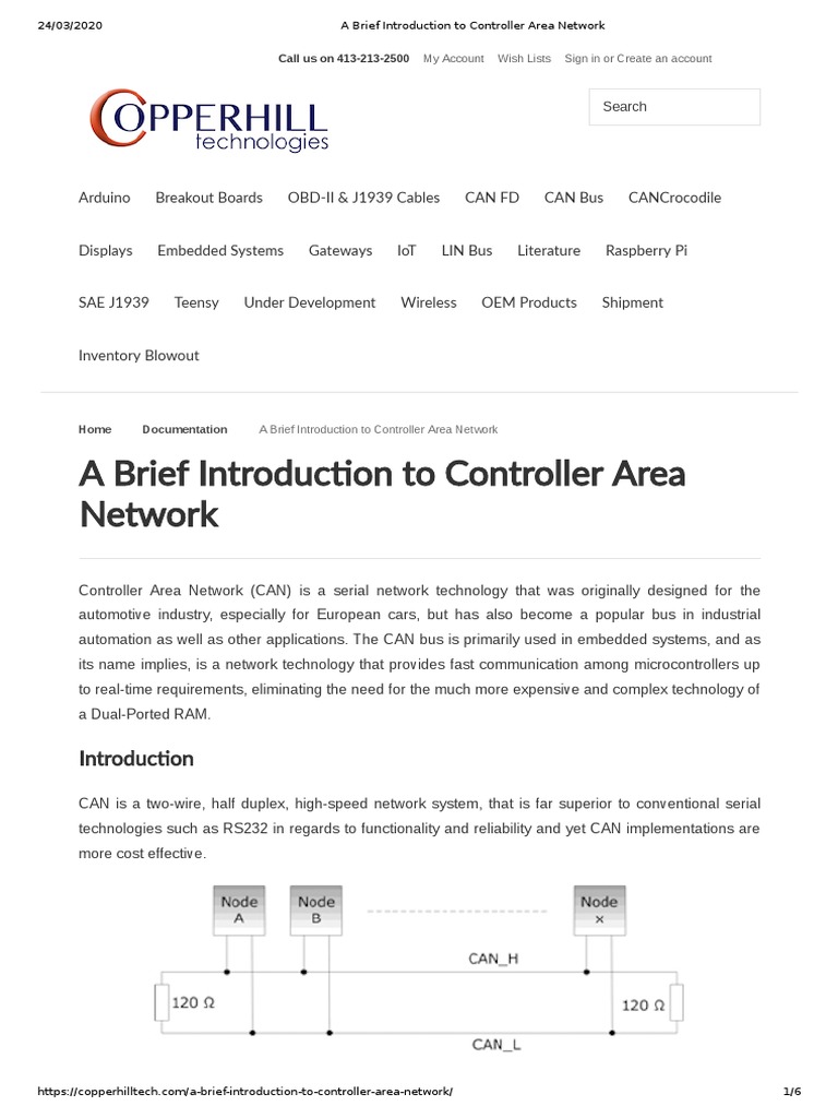 A Brief Introduction To Controller Area Network PDF | PDF | Embedded ...